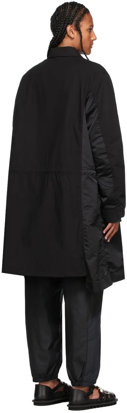 Sacai Navy & Khaki Military Coat - 002 Black | Editorialist